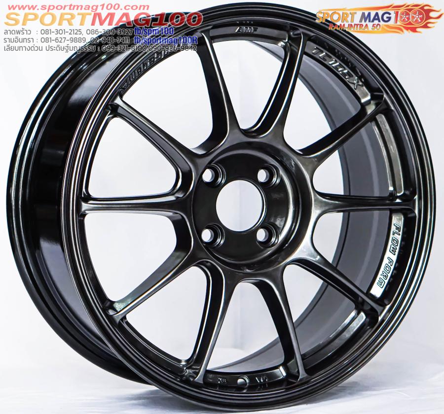 ล้อแม็ก รถเก๋ง 17 ล้อแม็กใหม่เบา Flowforming Tc105X 4รู100 ET35 ไฮเปอร์แบล็ค 7.5-17นิ้ว(7.05โล ...