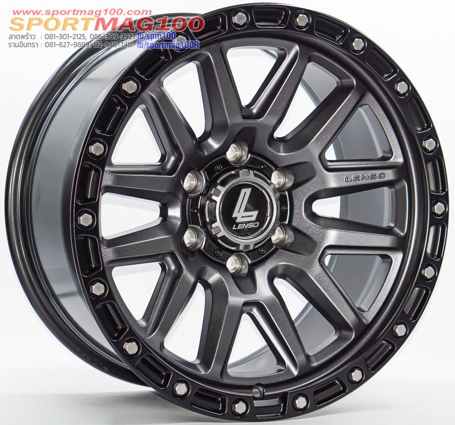 ล้อแม็ก กระบะ 18 ล้อแม็ก Lenso Max Marvel ขอบ 18 กว้าง 9นิ้ว 6รู139 Offset0 สีเทาขอบดำ ล้อแม็กซ์ ...